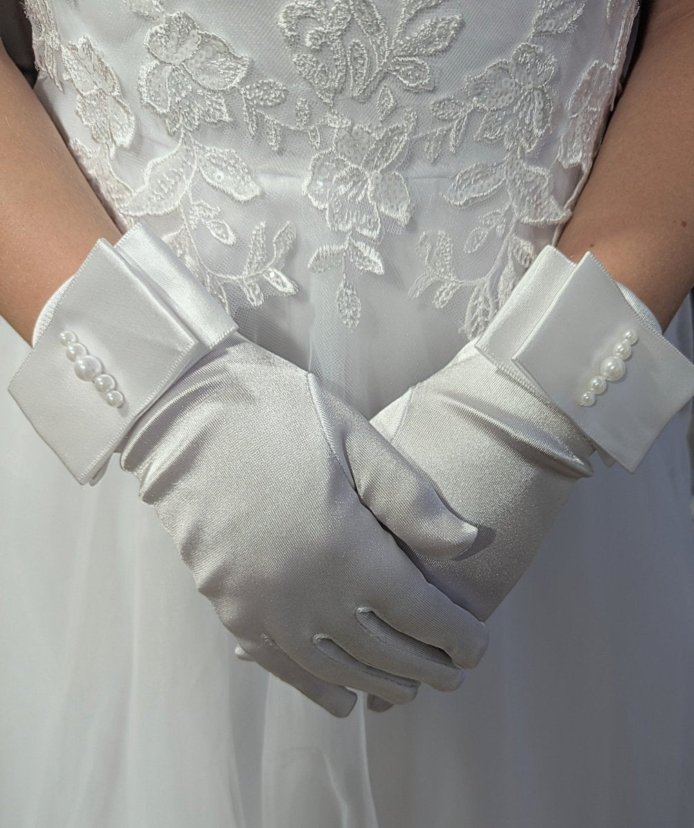 Linzi Jay pearl Holy communion gloves – Alexandria's Baby Boutique
